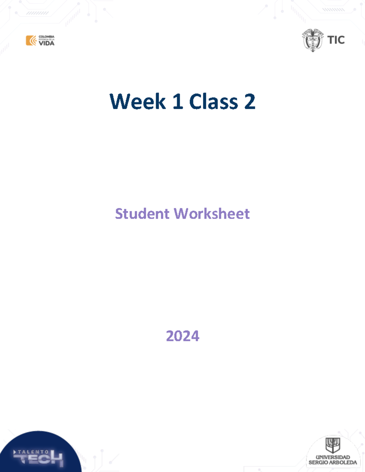 W1 C2 Student Worksheet - Week 1 Class 2 Student Worksheet 2024 Python ...