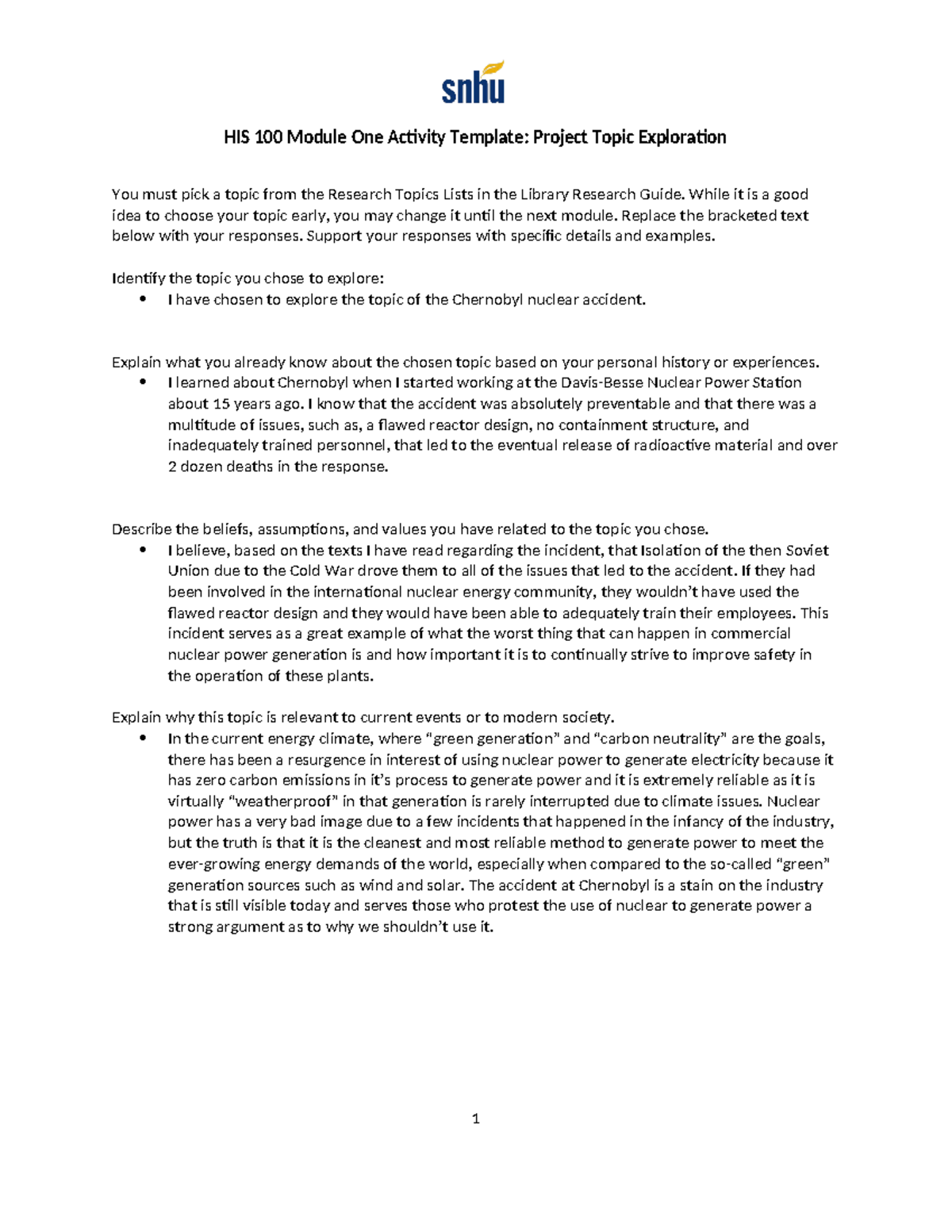 HIS 100 Module One Activity Mccree - HIS 100 Module One Activity ...