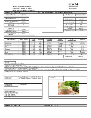 Tabla de mermas en gastronomia - TABLA DE MERMAS DE MERCADERÍA PARA ...