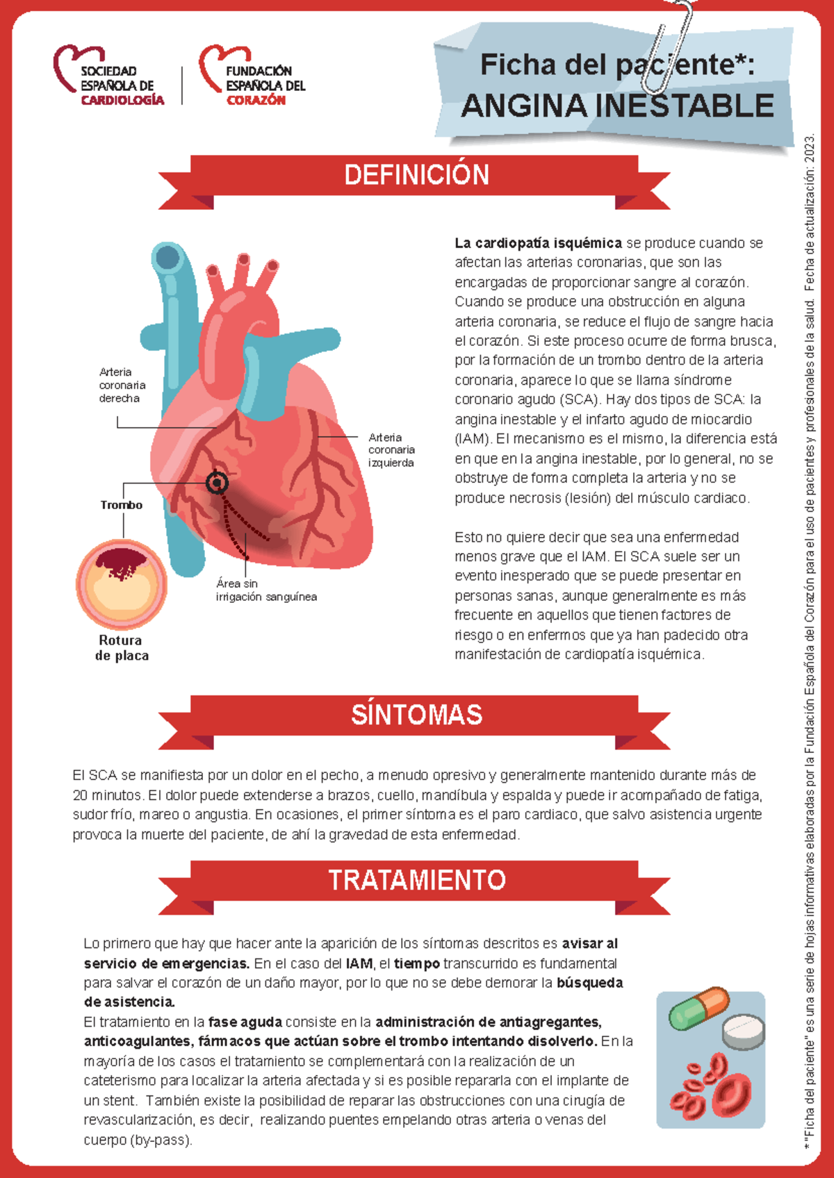 Ficha Angina Inestable - “Ficha del paciente” es una serie de hojas ...