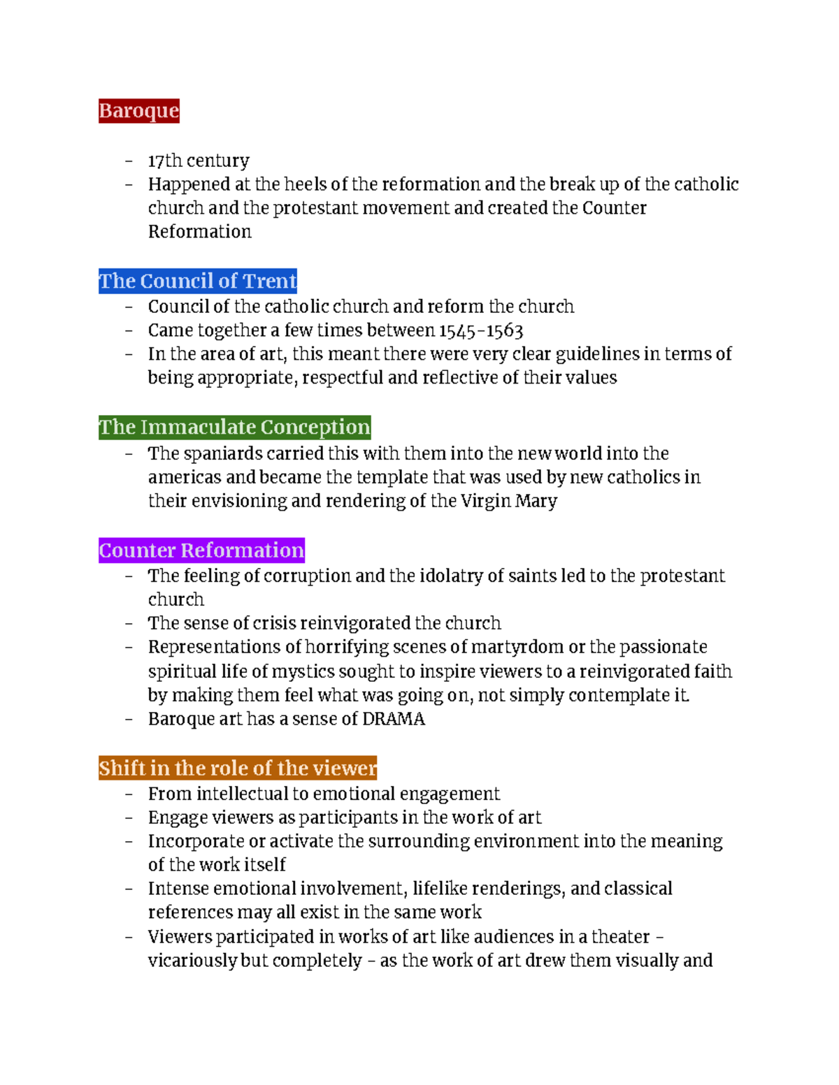 Baroque: Lecture Notes - Baroque 17th century Happened at the heels of ...