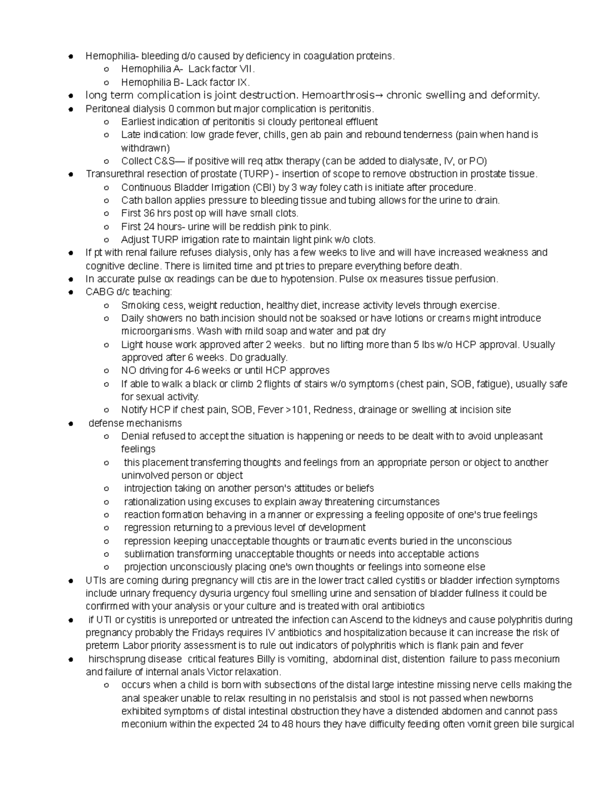 Nclex- Rationale and notes - Hemophilia- bleeding d/o caused by ...