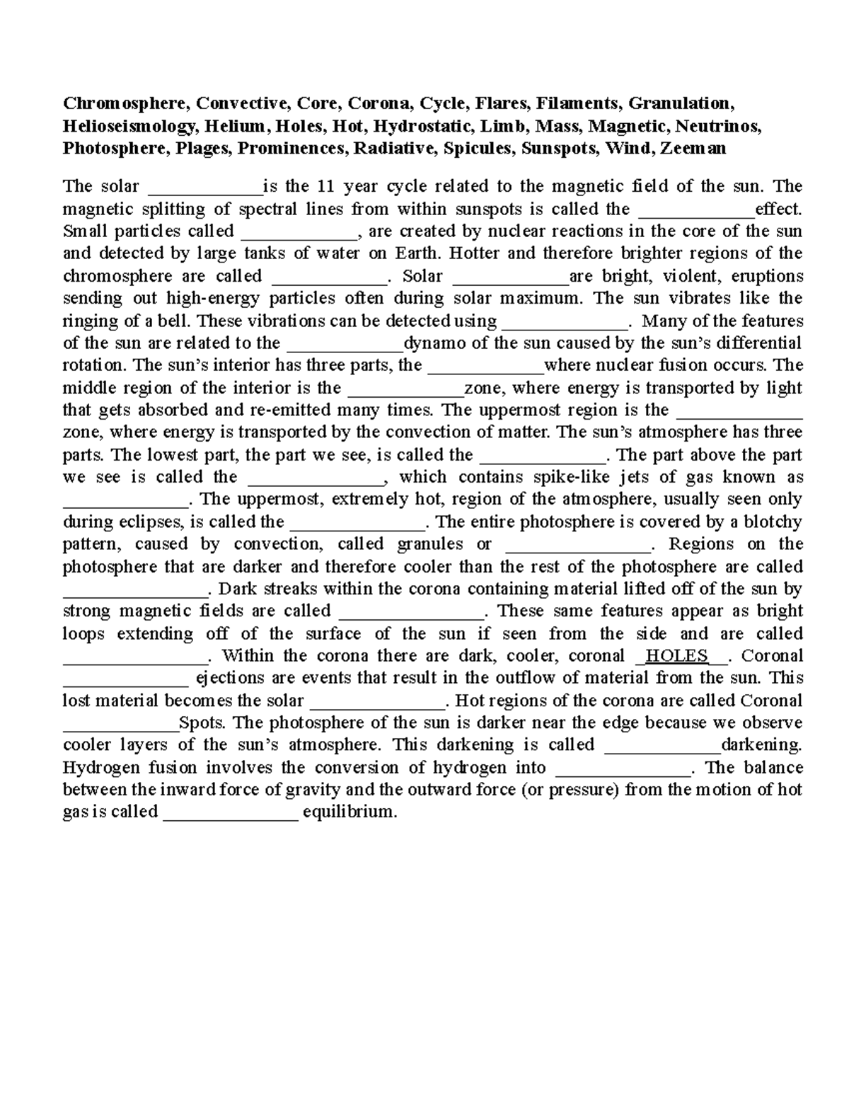 11. The Sun - Dr. Paul A. Mason - Chromosphere, Convective, Core ...