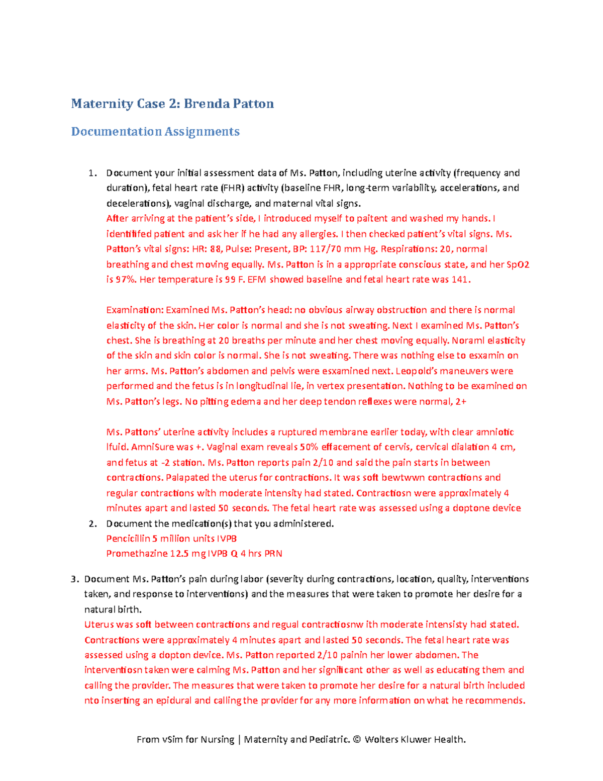 Maternity Case 2 DA - n/a - Maternity Case 2: Brenda Patton ...