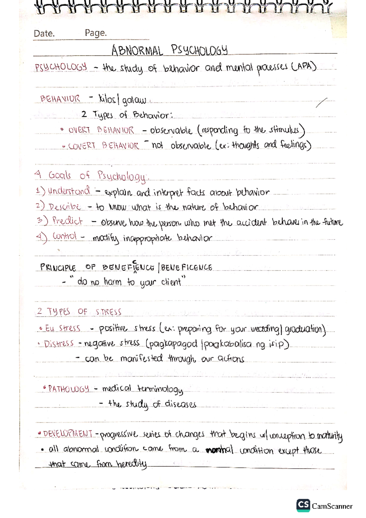 CHAP 1- Intro - Lecture notes for Ab Psych - Psychology - Studocu