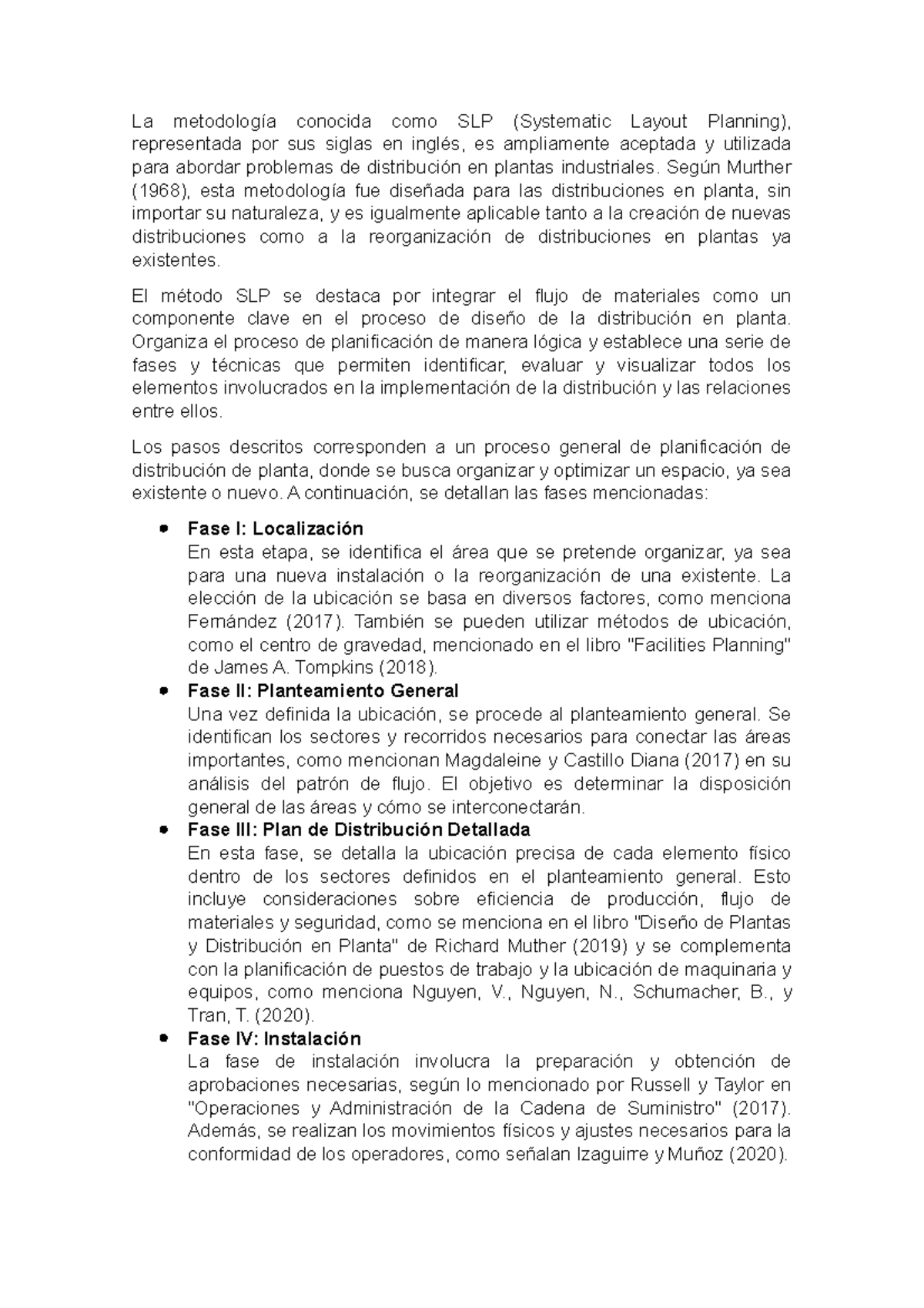 TRABAJO INGENIERIA ECONOMICA IS34 - La metodología conocida como SLP ...