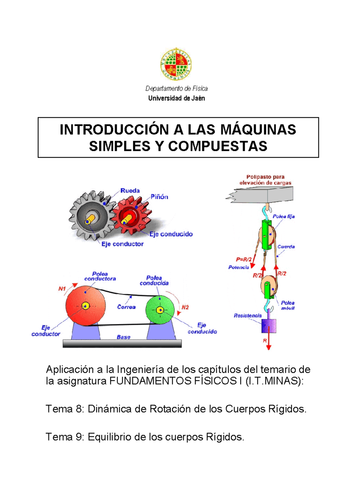 Introduccion A LAS Maquinas Simples Y CO - INTRODUCCIÓN A LAS MÁQUINAS SIMPLES Y COMPUESTAS ...