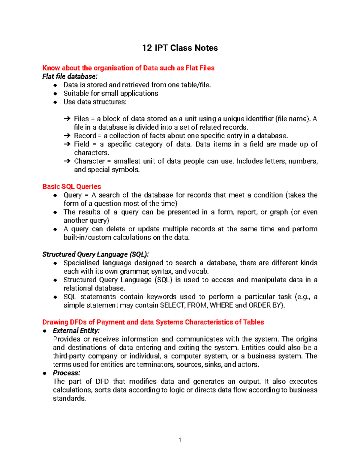 12 IPT Class Notes - 12 IPT Class Notes Know about the organisation of ...