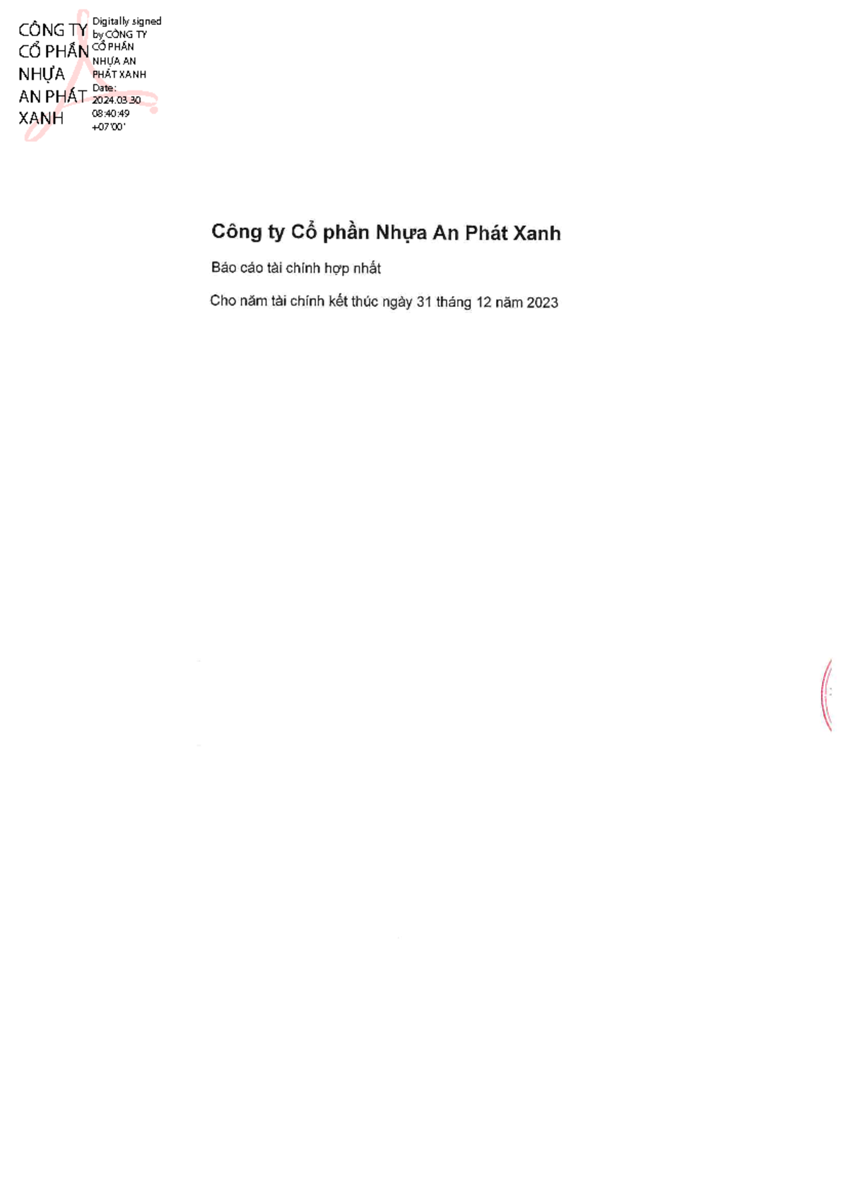 báo cáo bmp 2023 - Phân tích BCTC - Studocu