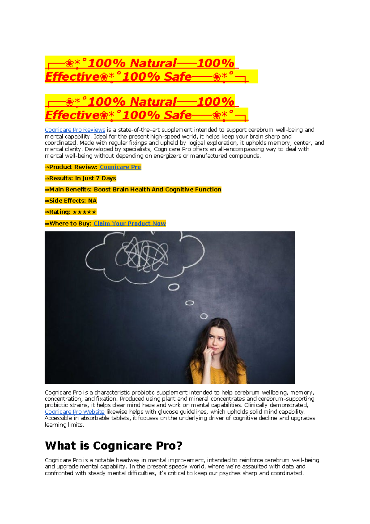 Why Choose Cognicare Pro Cognitive Support Supplement - Worth It Buy ...