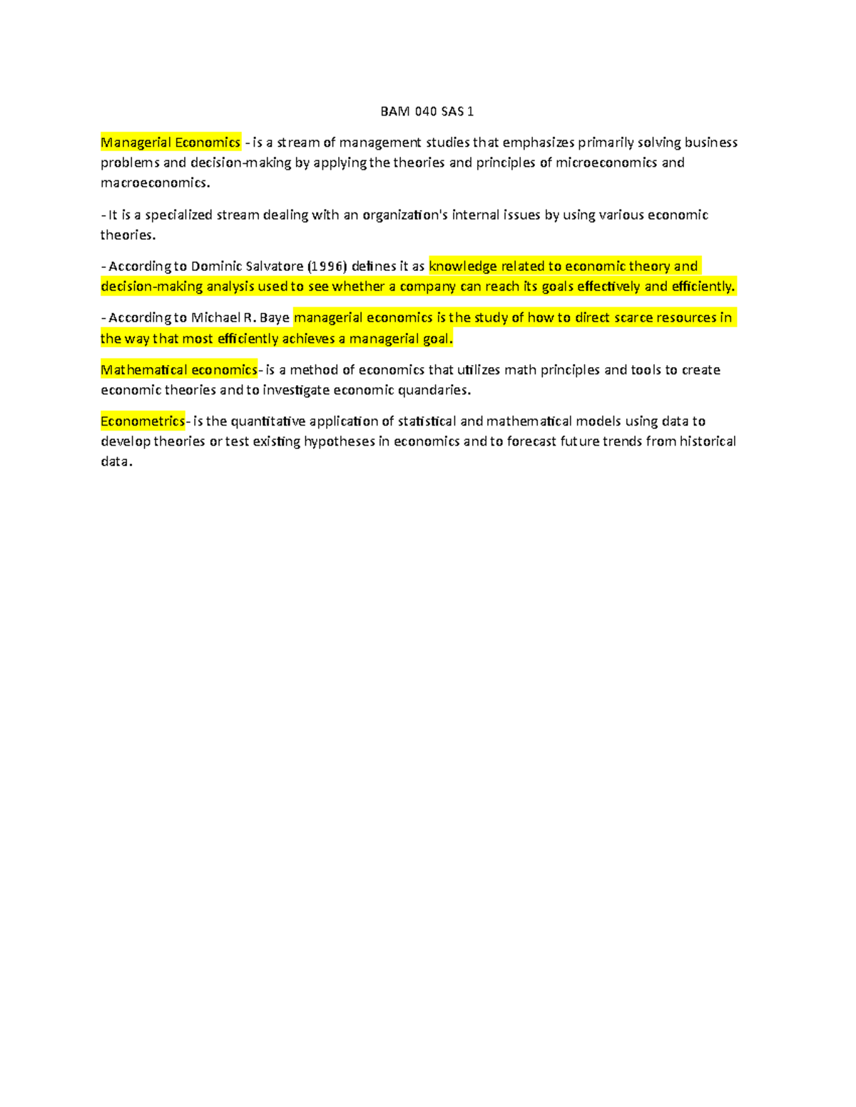 BAM 040 Reviewer ...