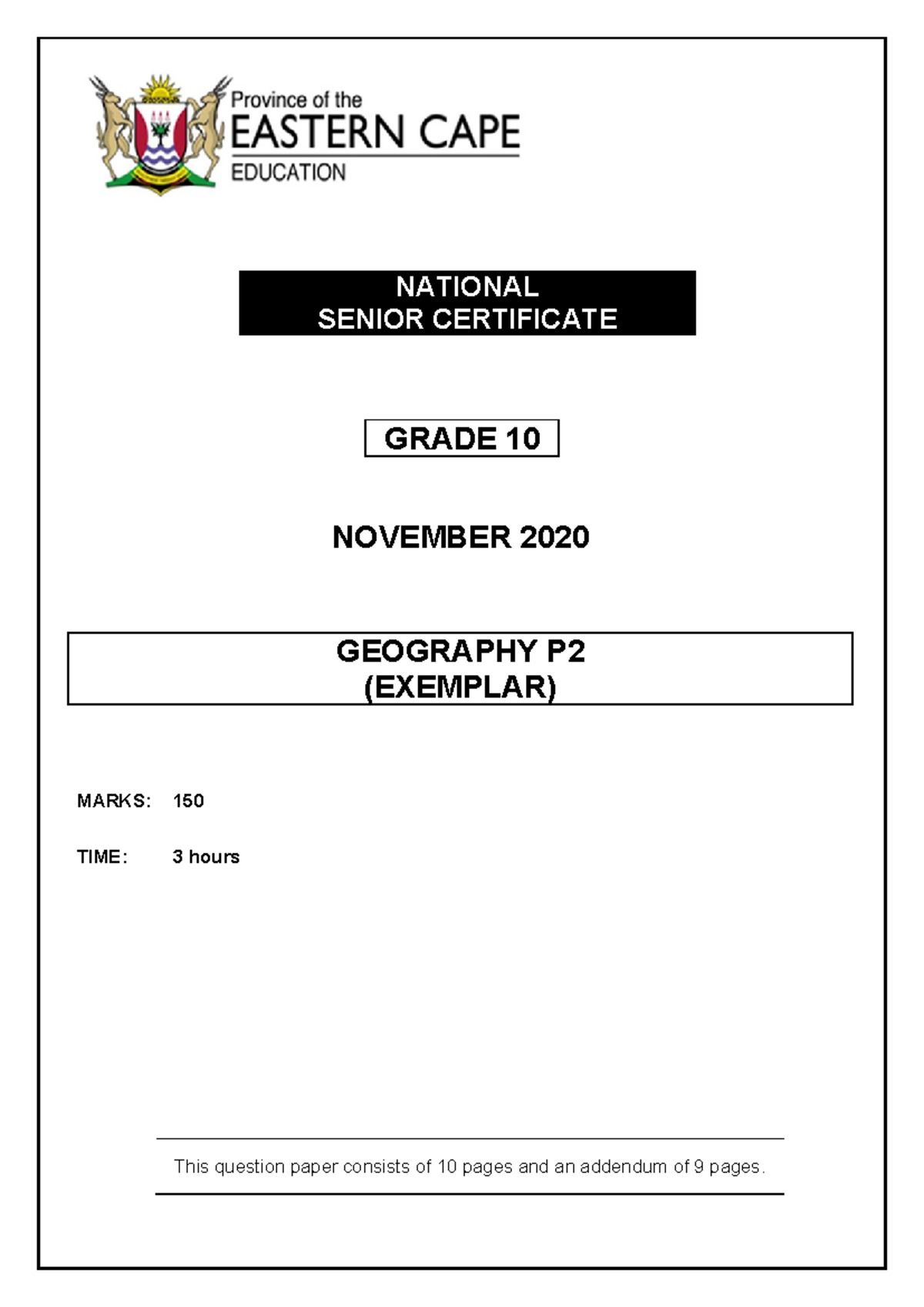 Geography-P2-GR10-QP-NOV2020 English - NATIONAL SENIOR CERTIFICATE ...