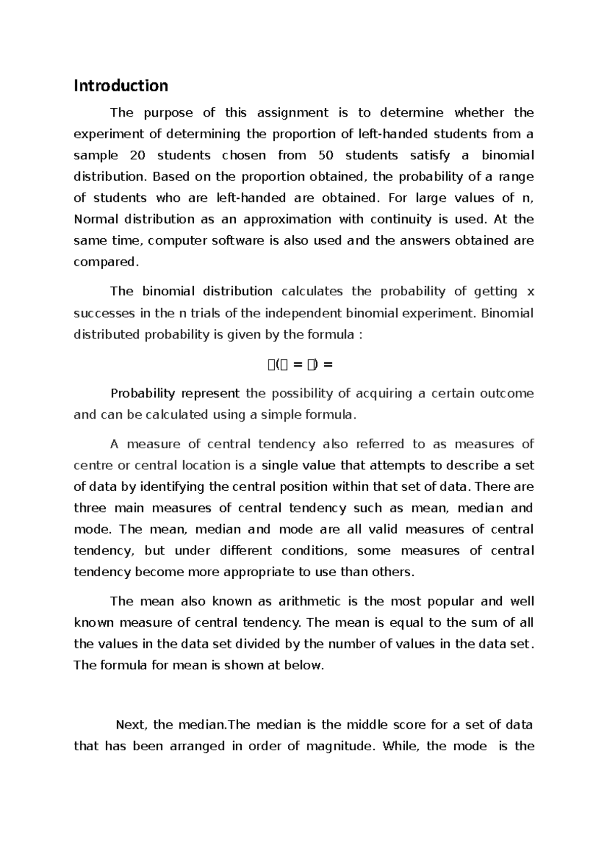 Introduction - Mathematic courses work - Introduction The purpose of ...