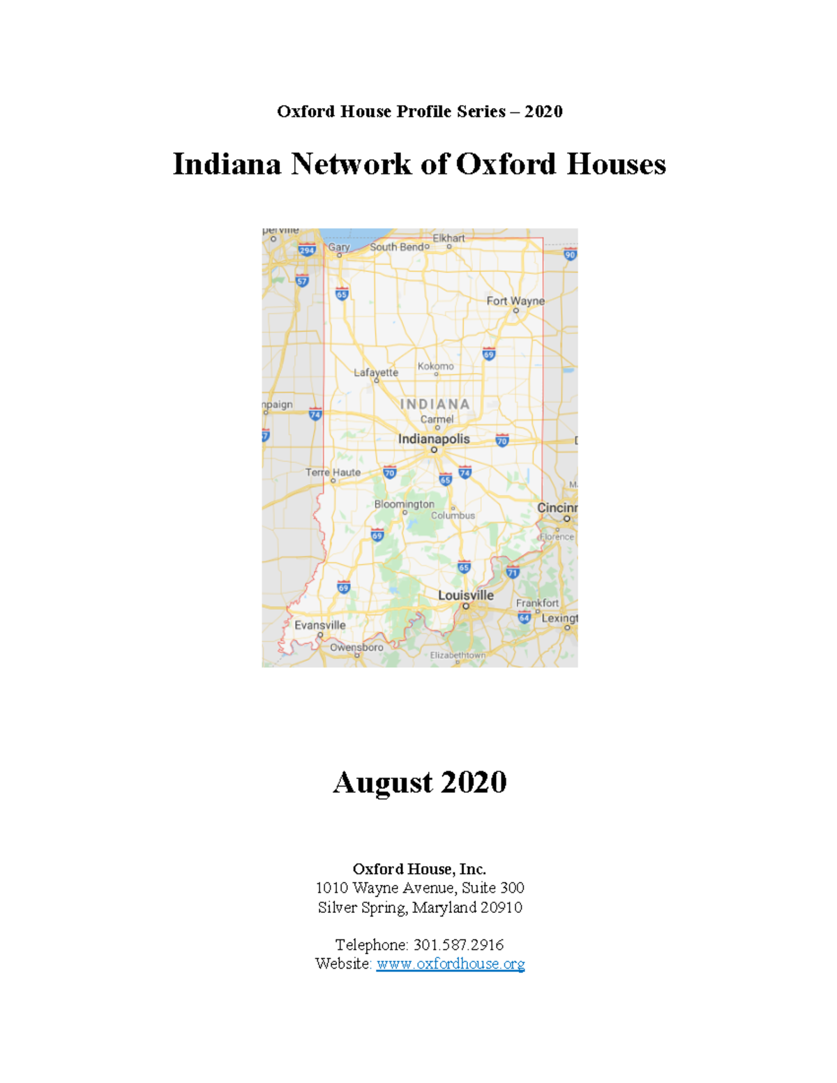 Indiana+Network+of+Oxford+Houses+-+2020 - Oxford House Profile Series 3 ...