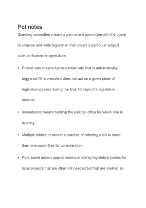 Chapter 1 notes - Chapter 1 notes Government means institutions and ...