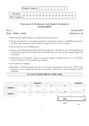MATH P1 Grade 11 JUNE 2023 QP - MARKS : 100 DURATION : 2 hours This ...