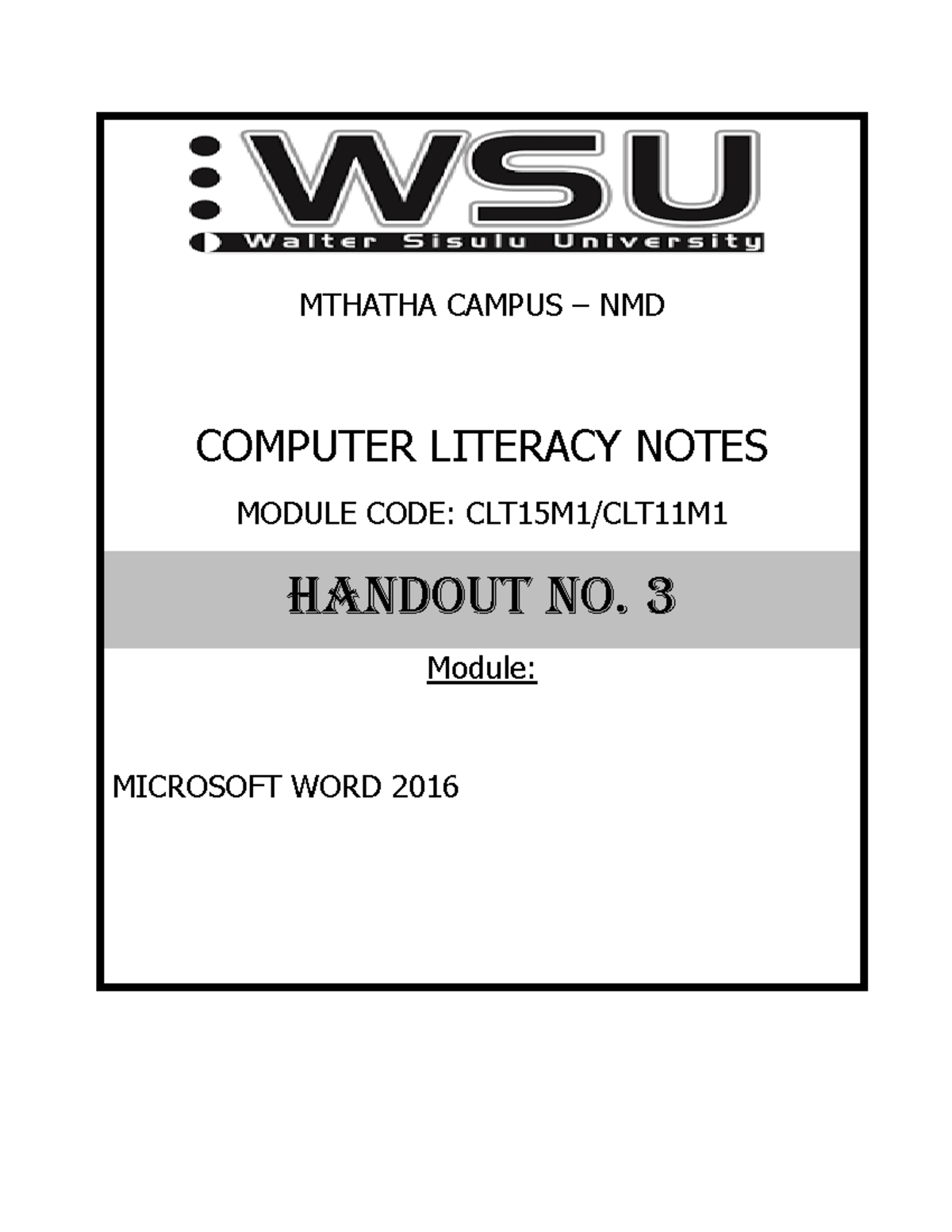2021 Microsoft WORD Notes - MTHATHA CAMPUS – NMD COMPUTER LITERACY ...
