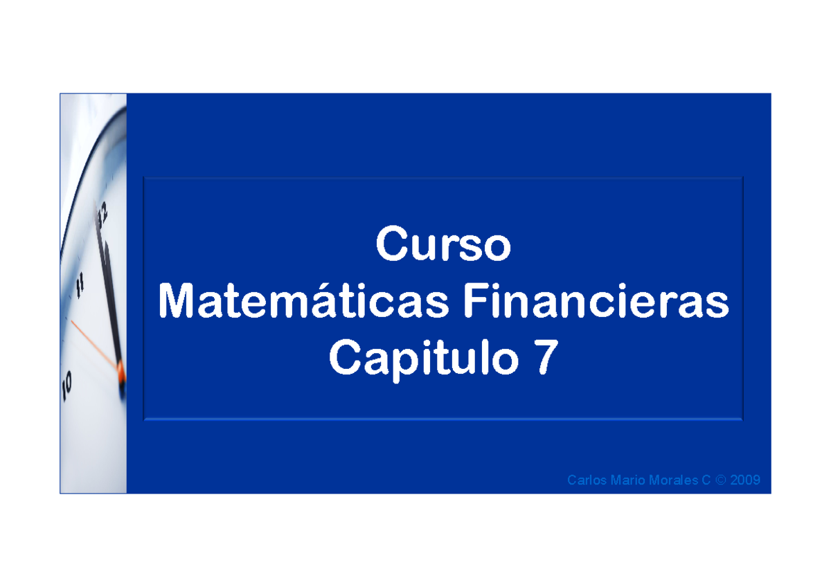 Matematicas Financiera - - Studocu