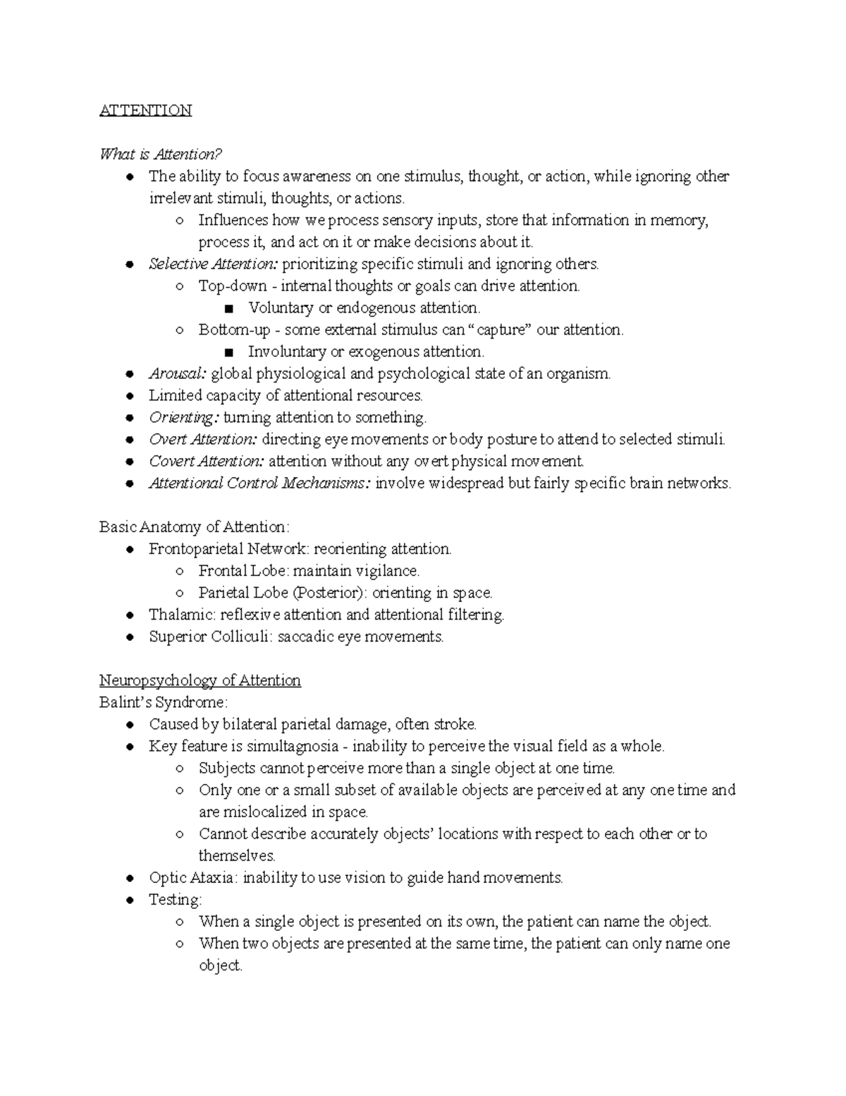 7. Attention - Lecture notes 8 - ATTENTION What is Attention? The ...