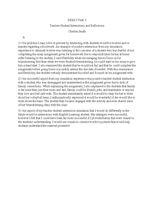 Task 1 - Examples for tasks - DGM2-Task 1: Differentiating Instruction Chelsea Smith A ...