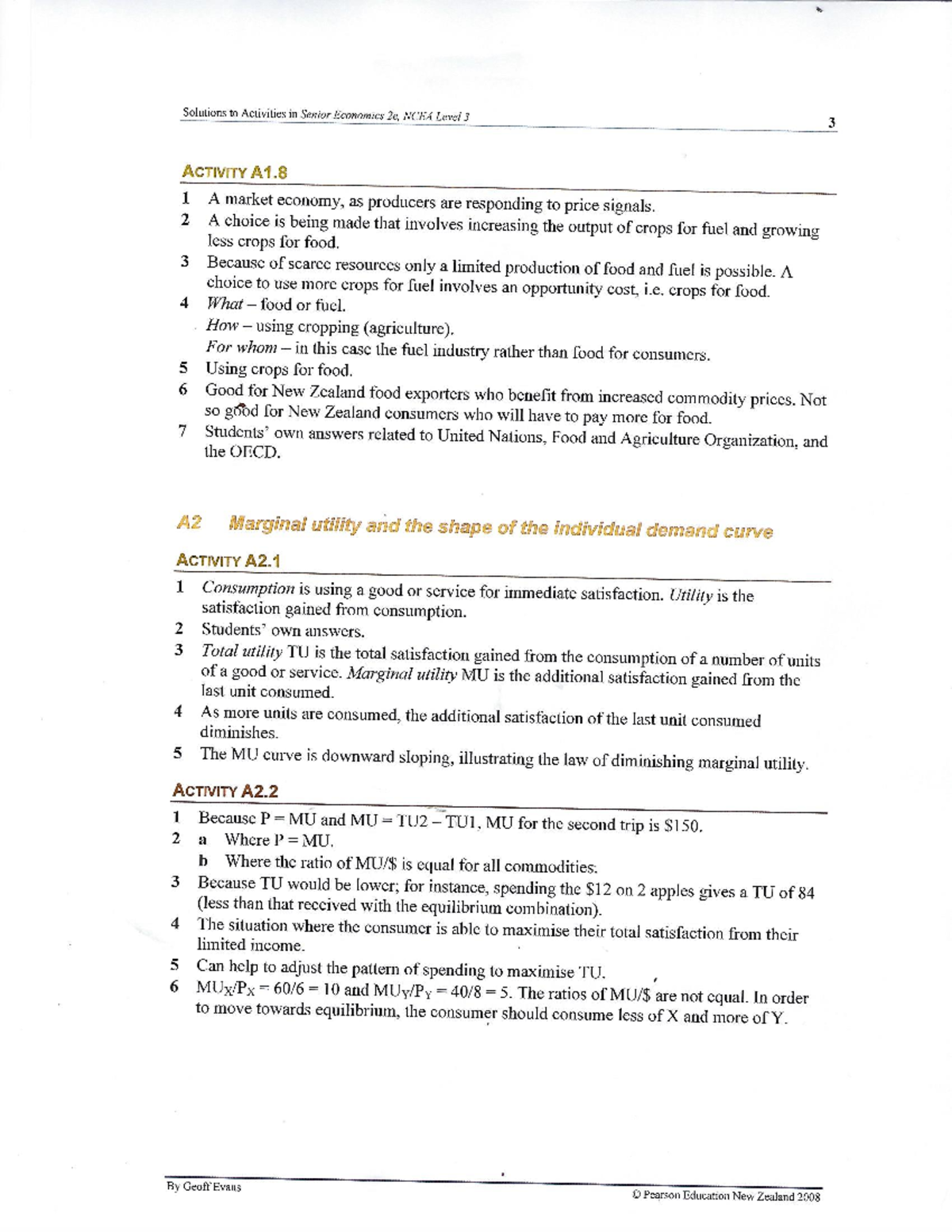 Chapter 1 Solution to activities - economics - Studocu
