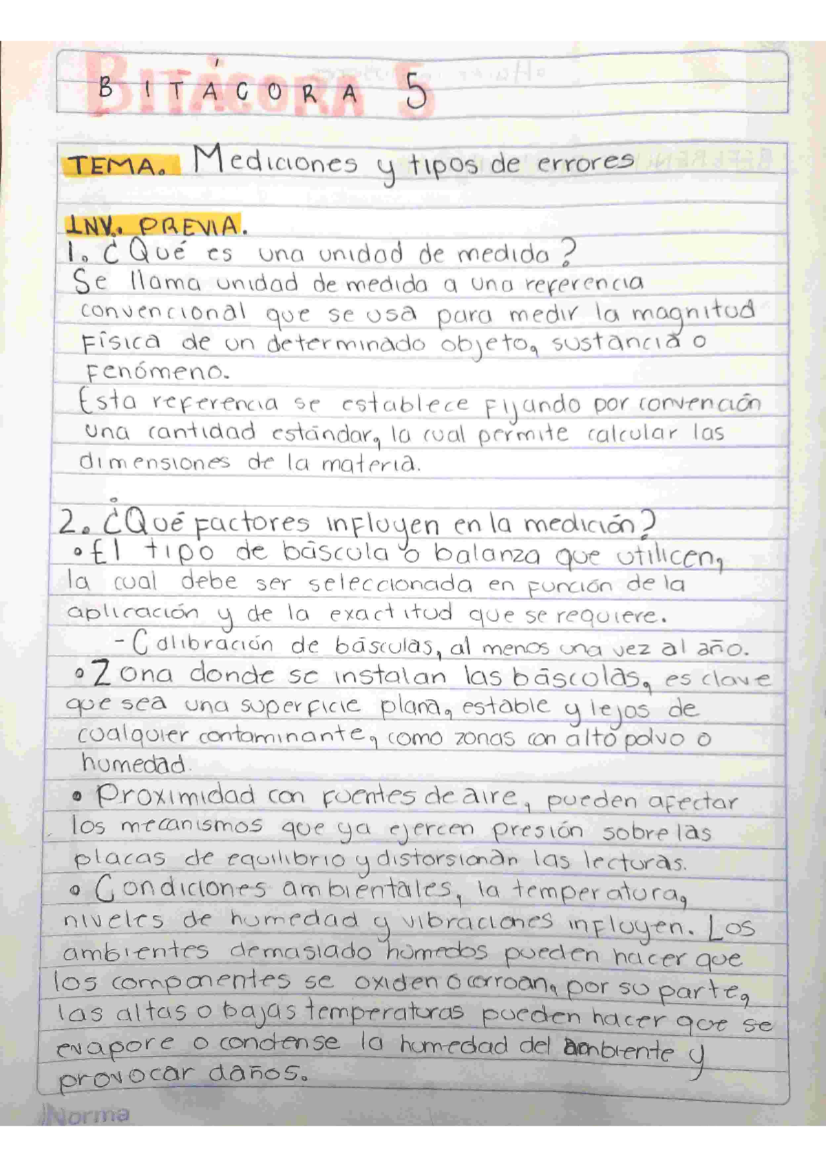 Bitácora 5 - Bitácora 5 de la materia Química para Ingeniería ...