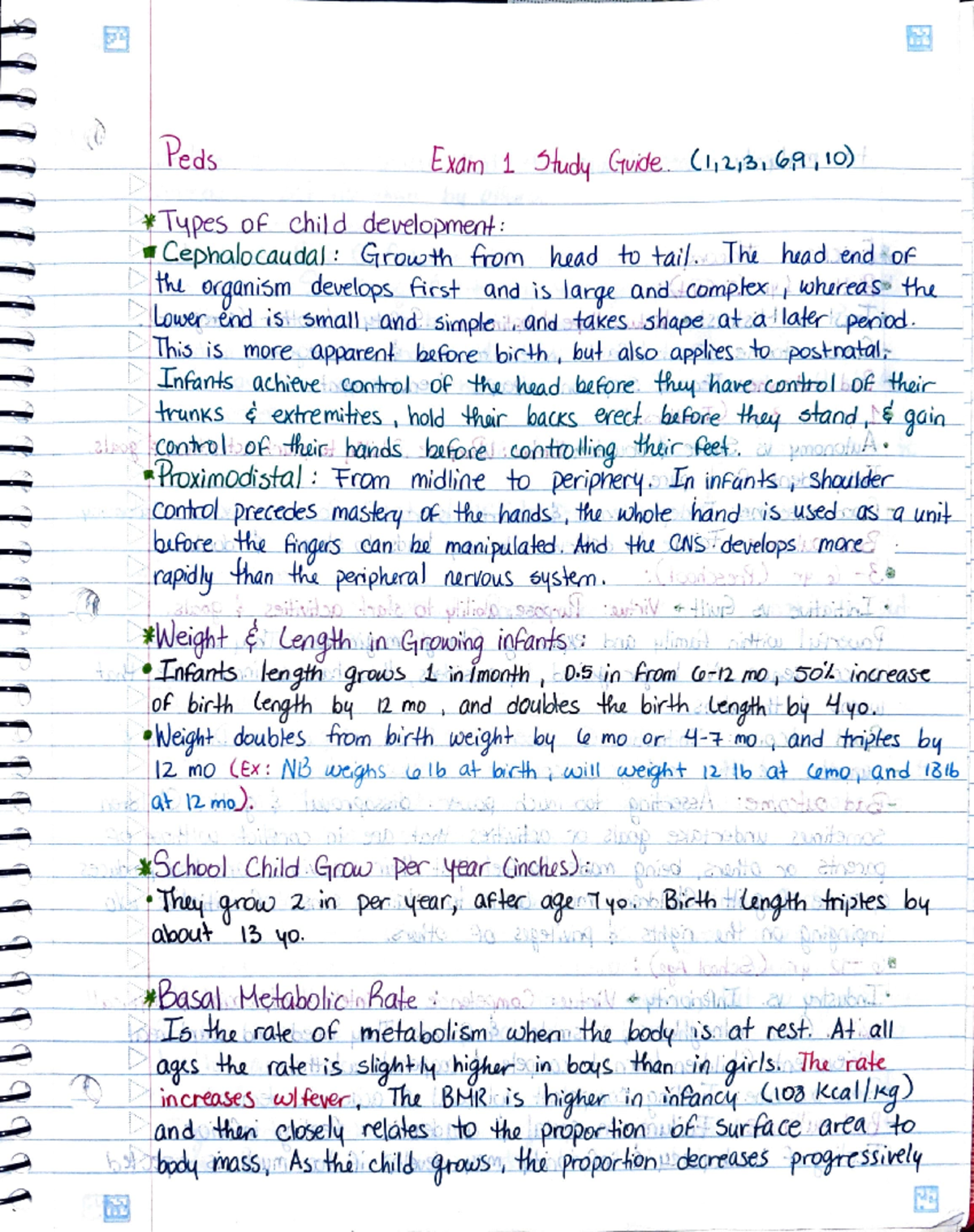 Peds exam 1 notes - Chapters 1,2,3,6,9,10 - Studocu