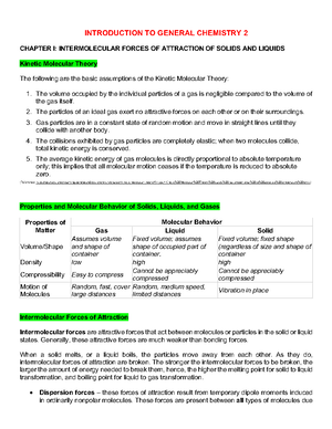 General Chemistry 1 - GENERAL CHEMISTRY 1 RECALL OF CONCEPTS Elements ...