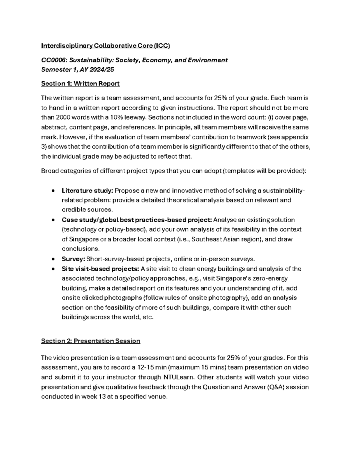 CC0006 Group Project Details and Topics (AY24-25) - Interdisciplinary ...