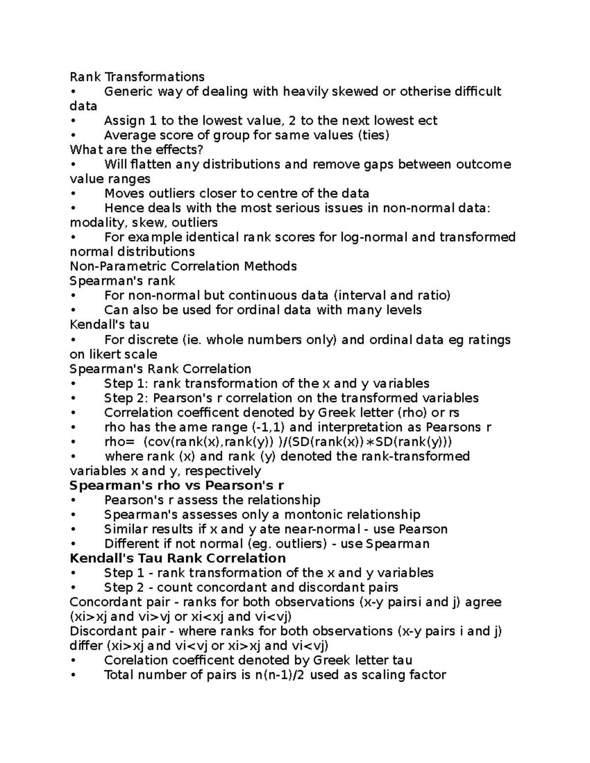 Quantitative Research Methods - Non-Parametric statistics - Rank ...