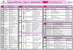 BTEC Sport Level 3 Revision Guide Cardiovascular System - BTEC Revision Guide Cardiovascular ...