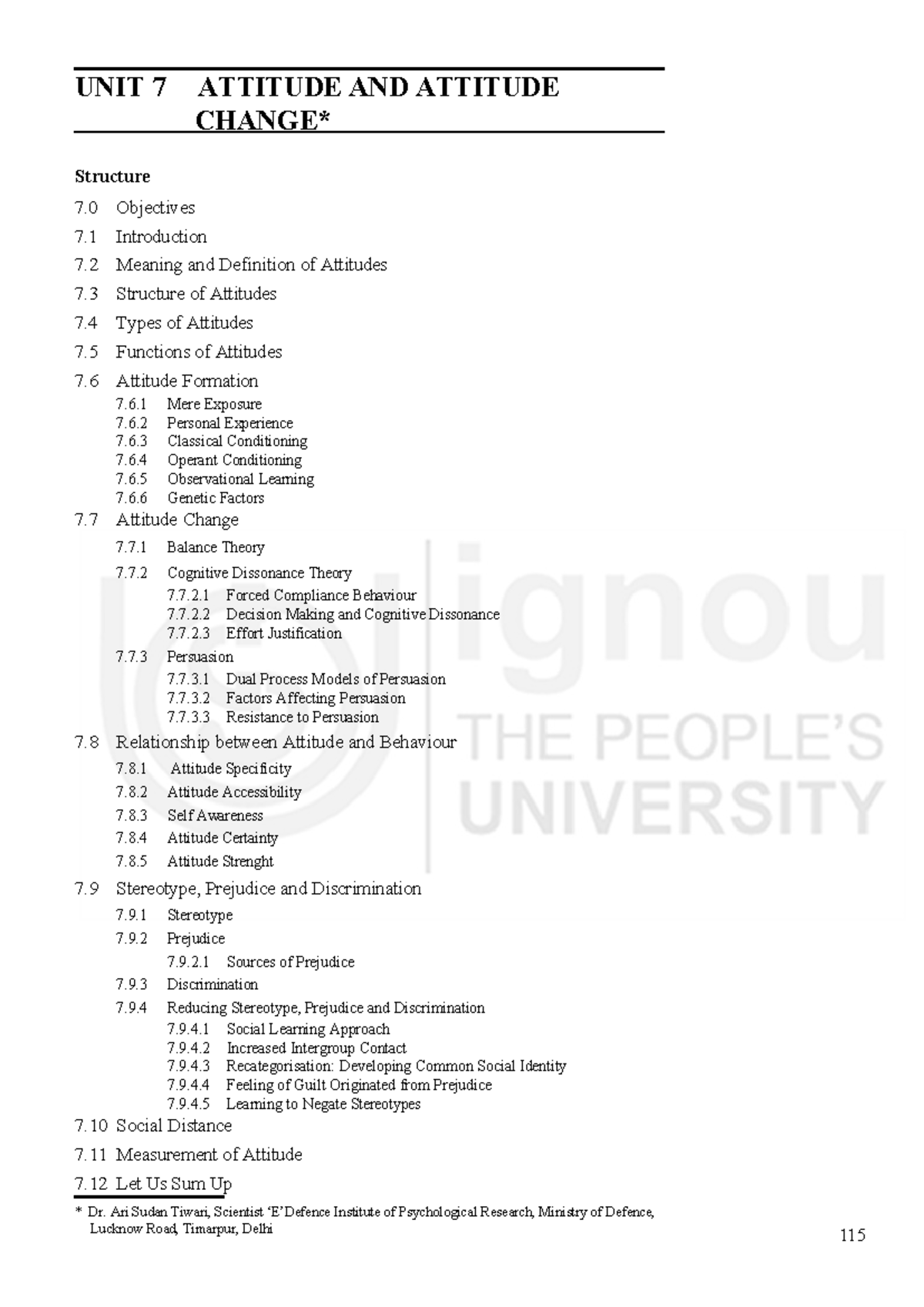 Unit-7-1 - Psychology ge 5th sem - Social Cognition: Understanding ...