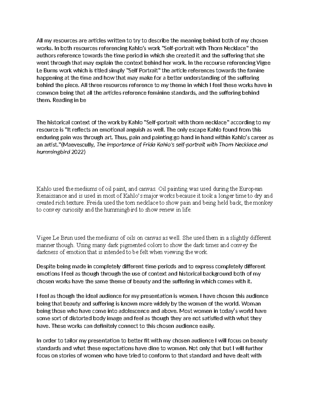 Hum 200 exploration document - All my resources are articles written to ...