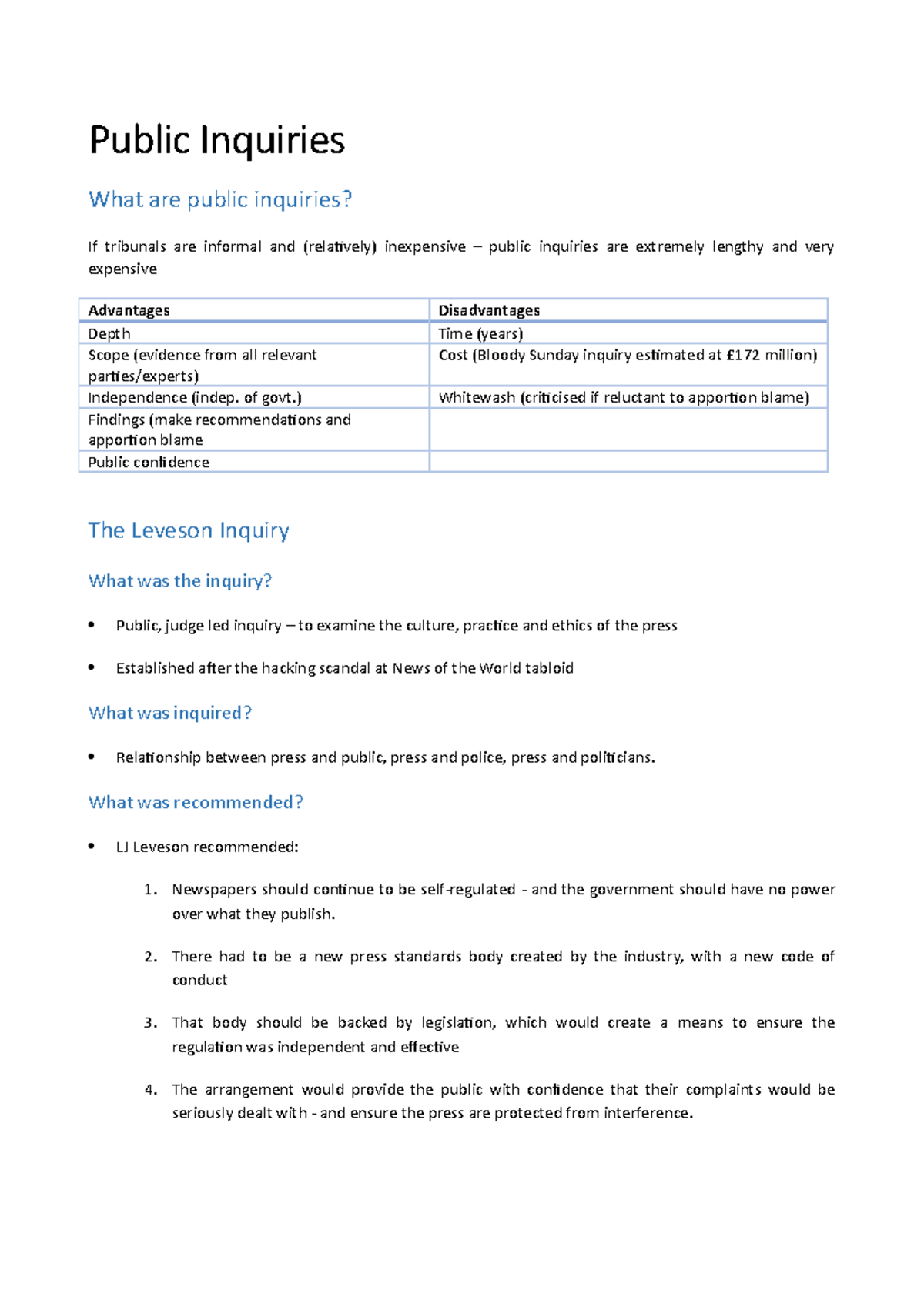 Public Inquiries - Public Inquiries What are public inquiries? If ...