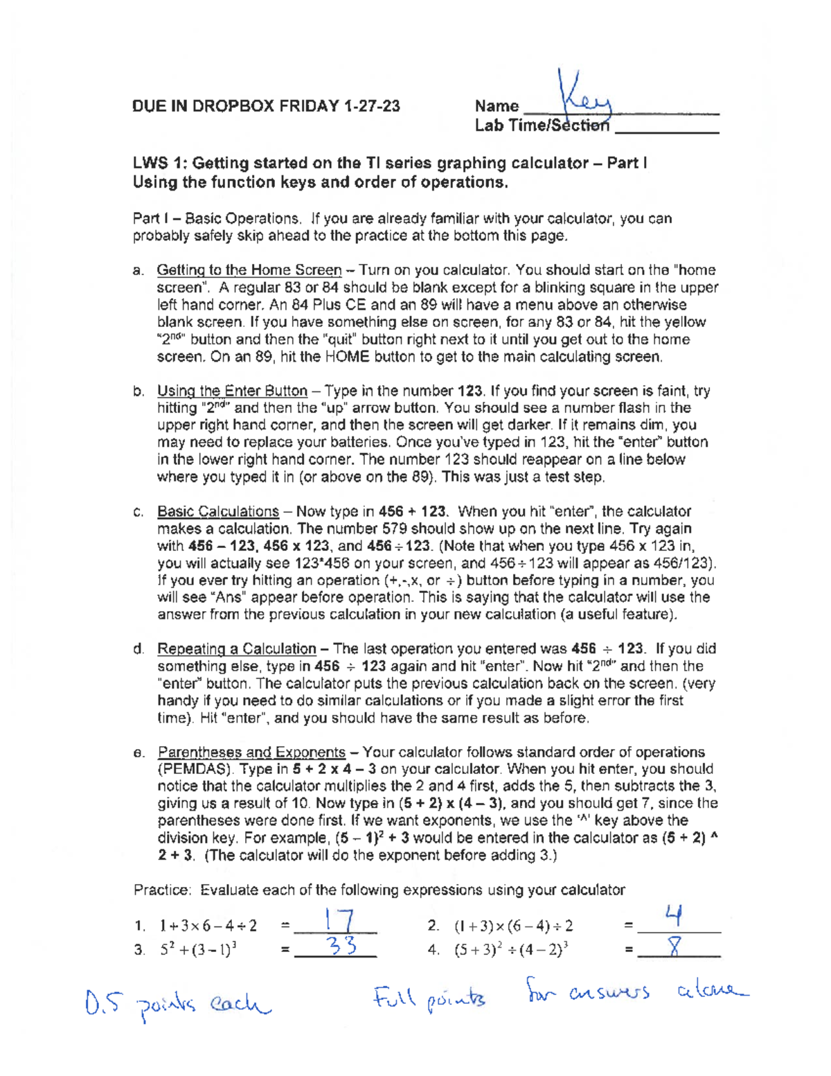LWS 1 key - lab worksheet - MAT 119 - Studocu