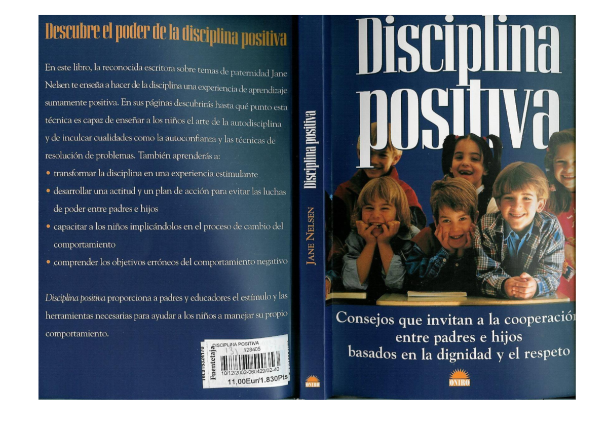 Libro - Disciplina positiva - Jane Nelsen - Psicología educativa - Studocu