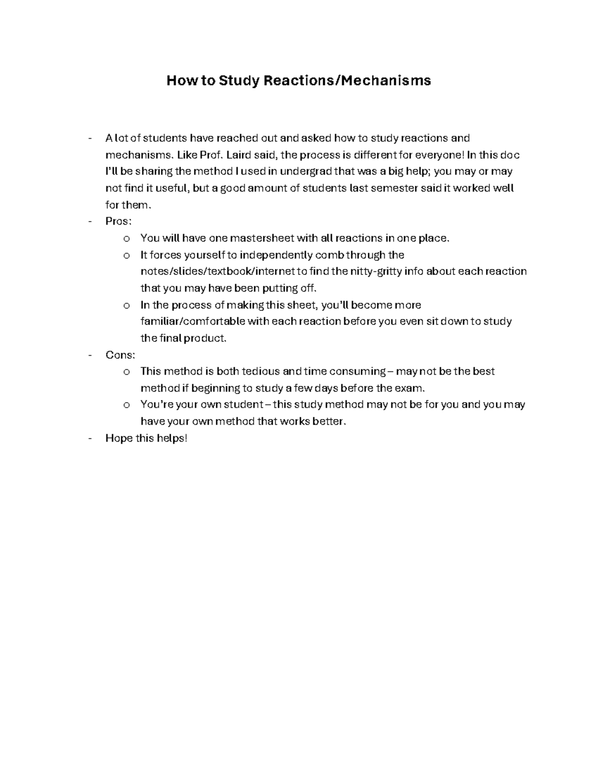 How to Study Reactions and Mechanisms - How to Study Reactions ...