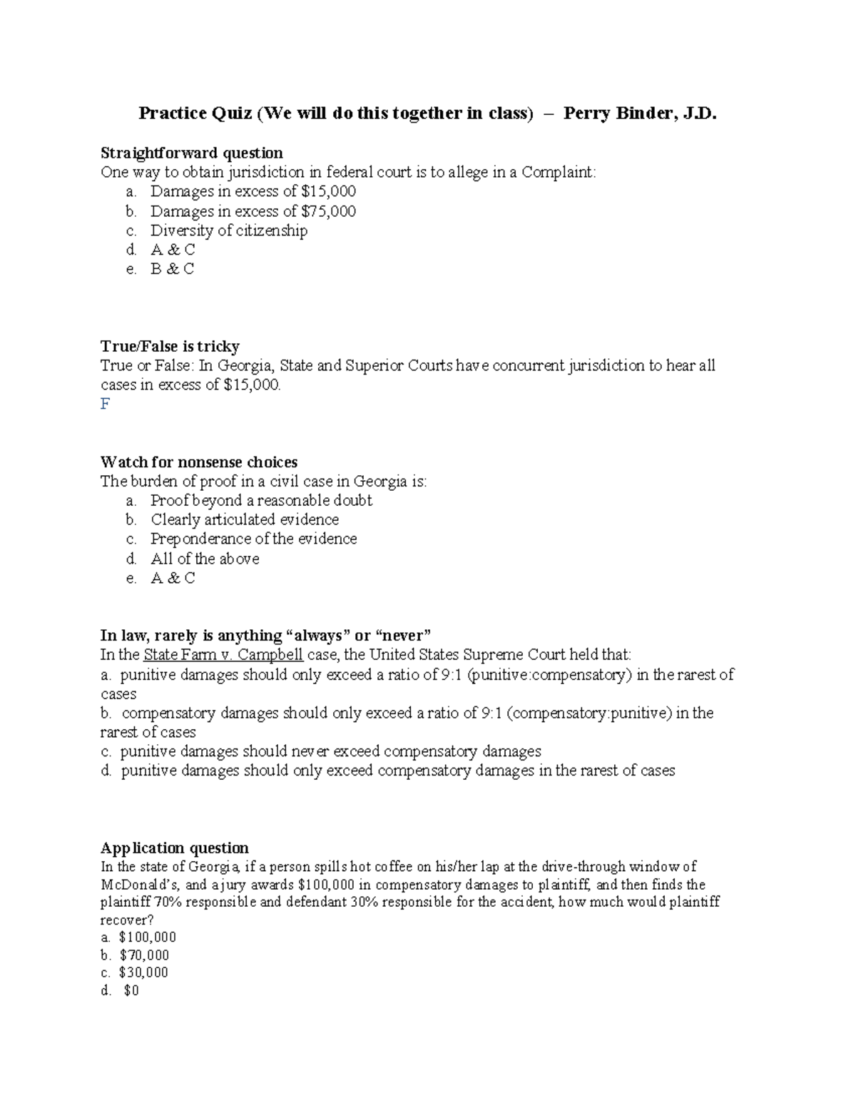 8030 Practice Quiz copy - Practice Quiz (We will do this together in ...