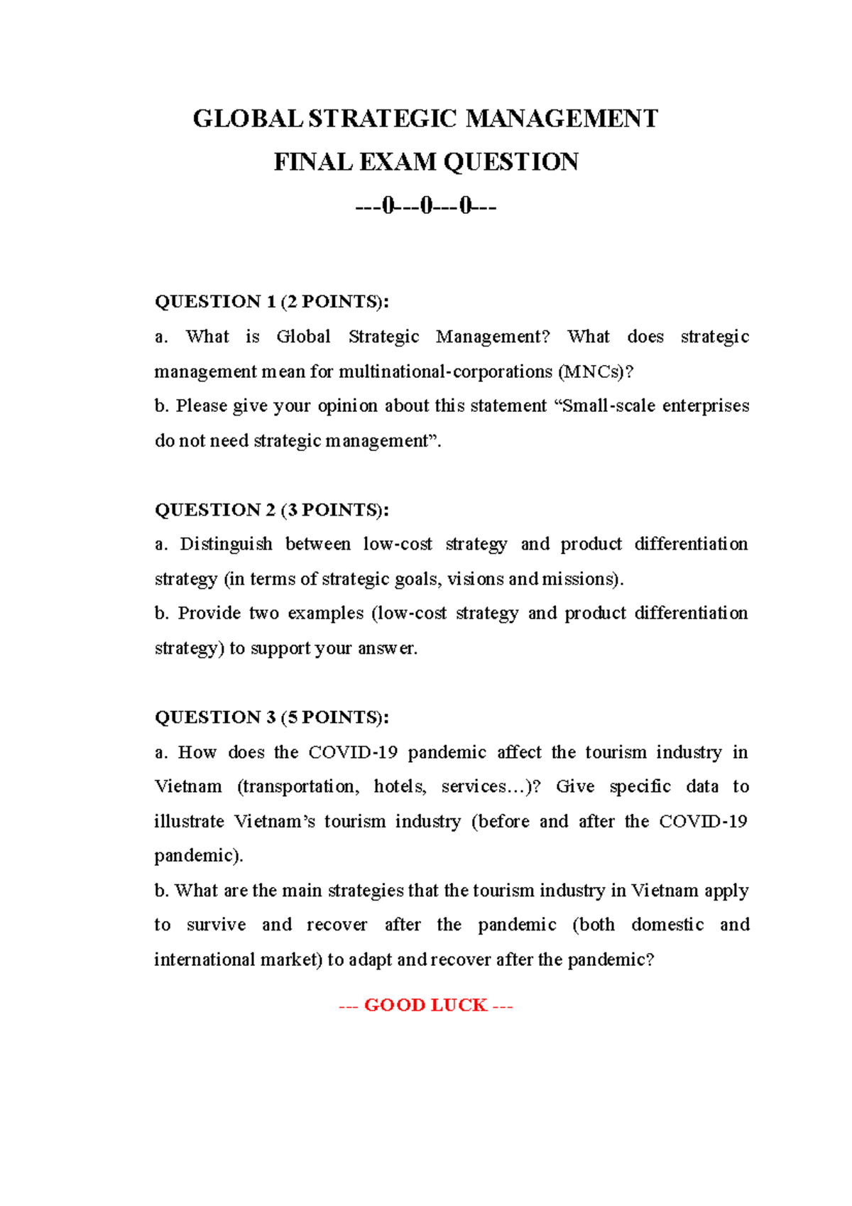 GSM Final EXAM Questions GLOBAL STRATEGIC MANAGEMENT FINAL EXAM gsm-final-exam-questions-global-strategic-management-final-exam
