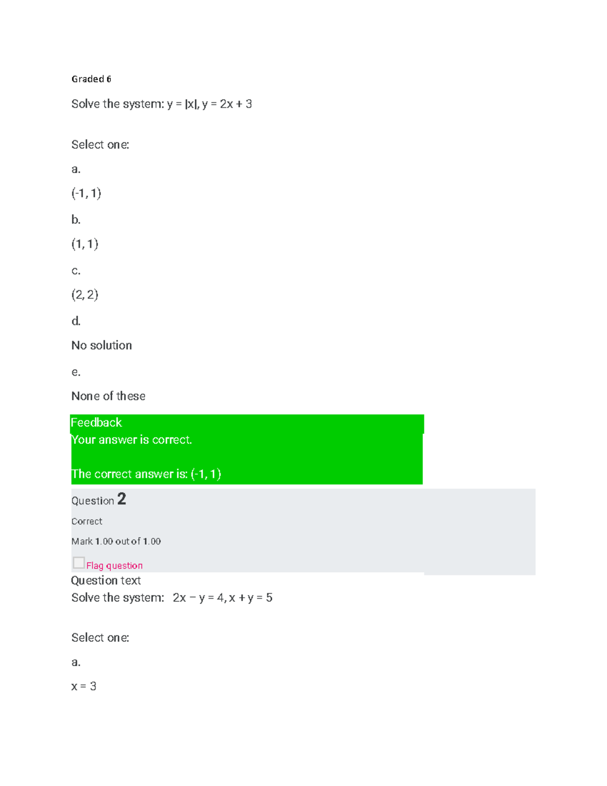 Graded quiz 6- review 8 - quizzes units 6, 7 and 8 with correct answers ...