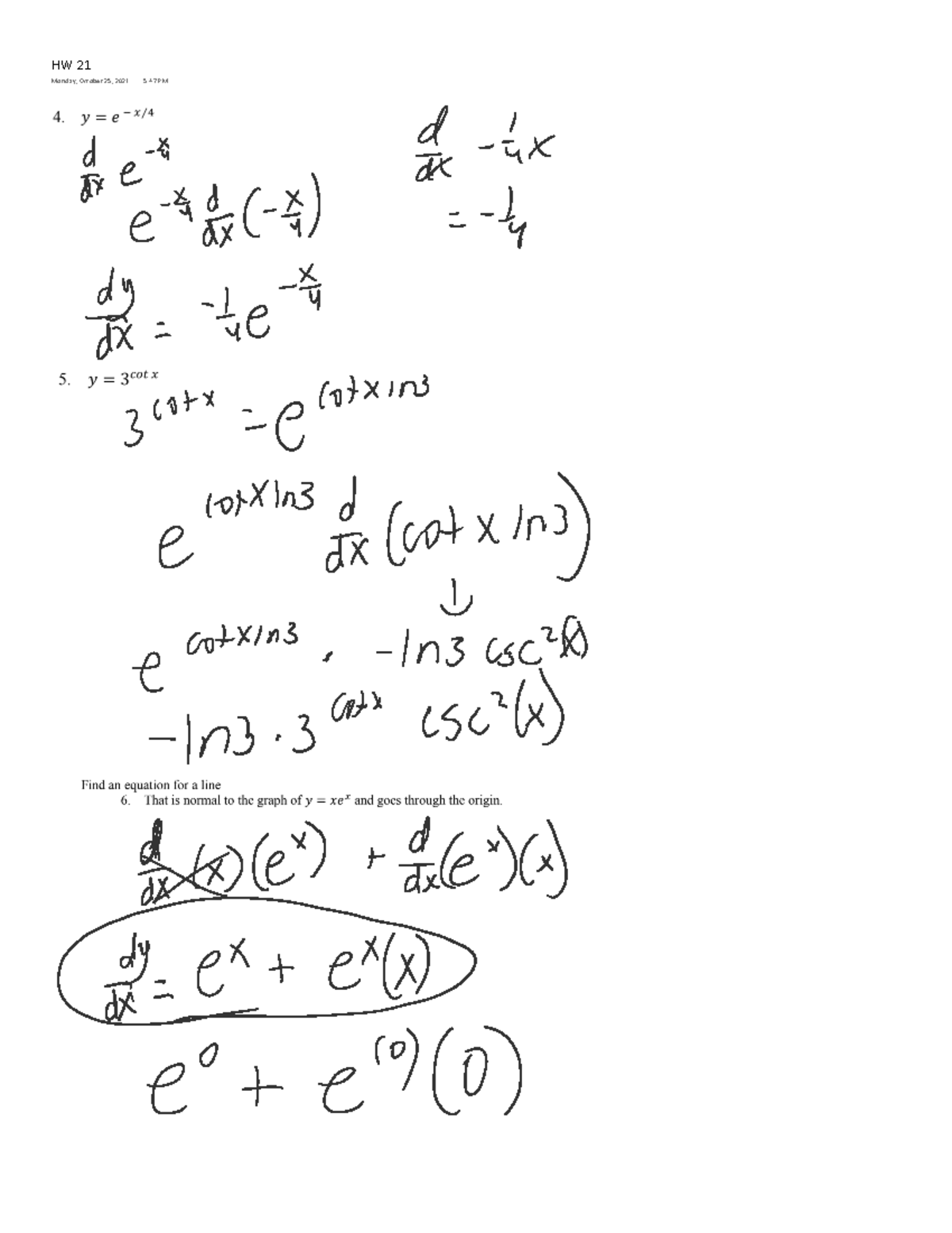 Hw 21 - AP CALC BC HW - ,t Ϯϭ DŽŶĚĂLJ͕ KĐƚŽďĞƌ Ϯρ͕ ϮϬϮϭ ρ͗κϳ WD - Studocu