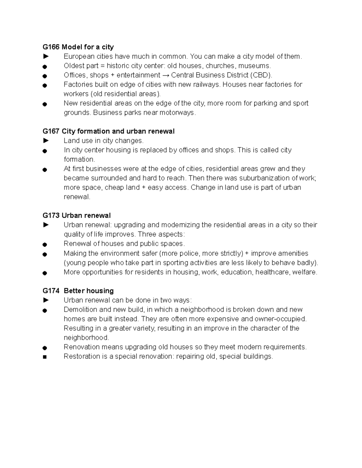 Geo Guide Summary C4 - Djjdd - G166 Model for a city European cities ...