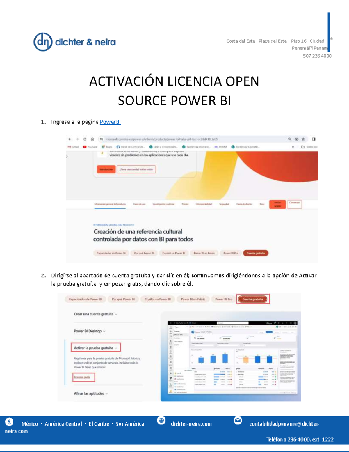 Activacion Licencia Open Source Power BI 10 - Costa del Este Plaza del Este Piso 16 Ciudad ...