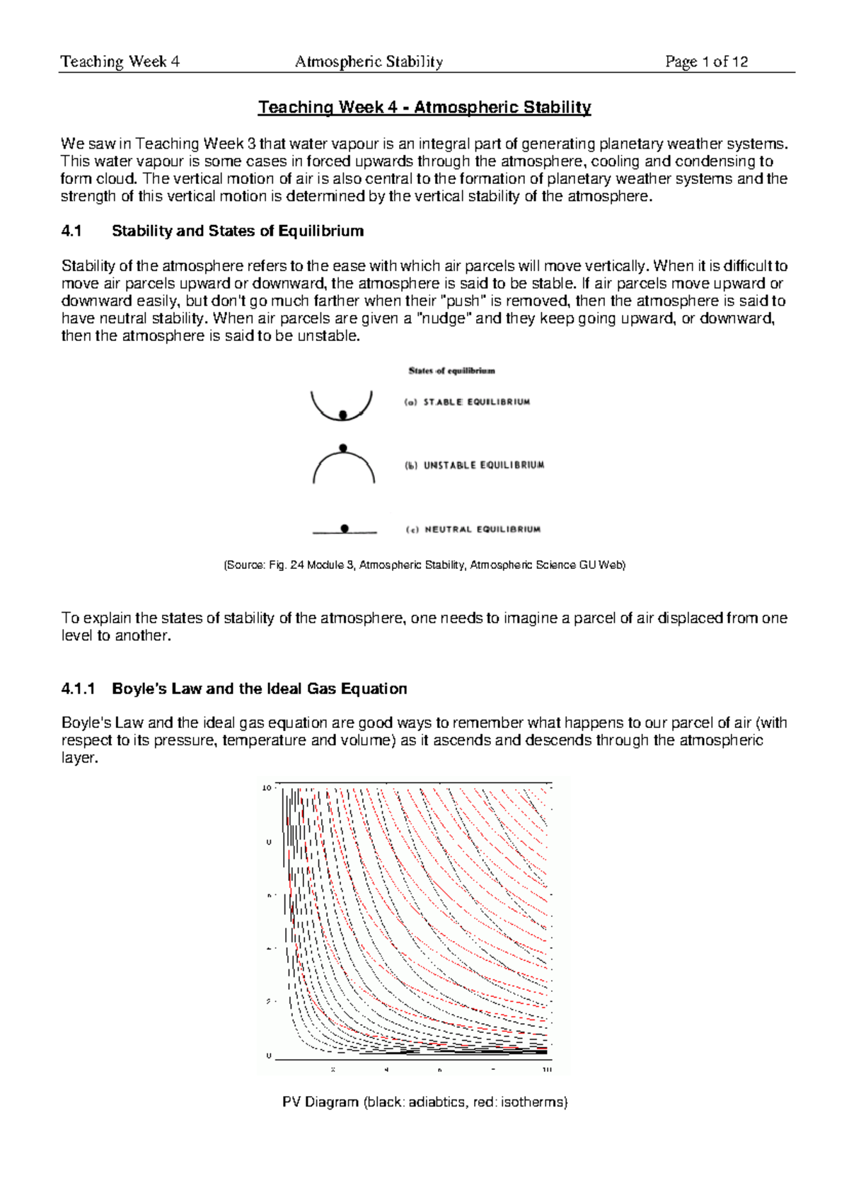 Notes - Week 4 - Atmospheric Stability - Teaching Week 4 - Atmospheric ...