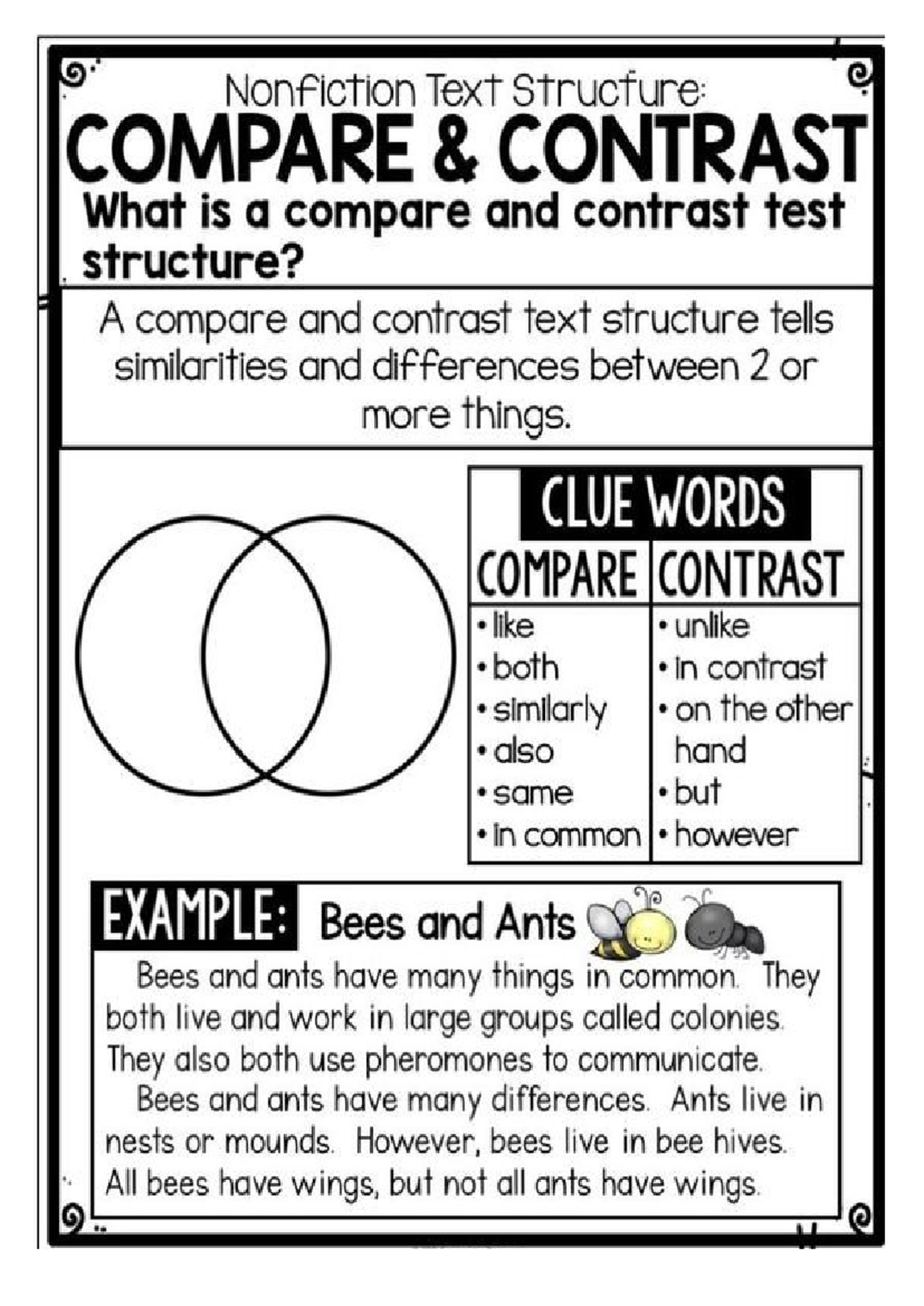 Compare and contrast - basic english language - Studocu