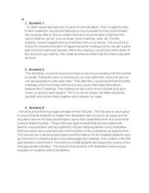 D152 Inclusive classroom - A. When reviewing the lesson plan. I feel that a specialized - Studocu