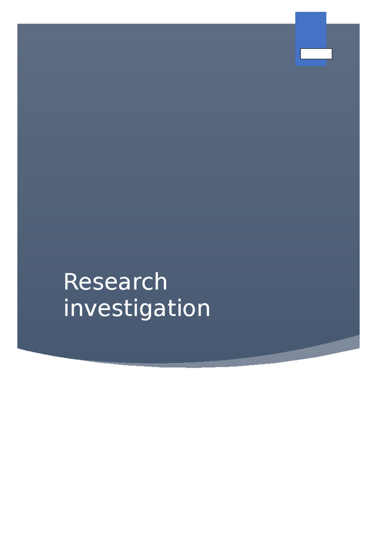 Chemistry FIA3 Final - IA3 research task - Research investigation Claim ...