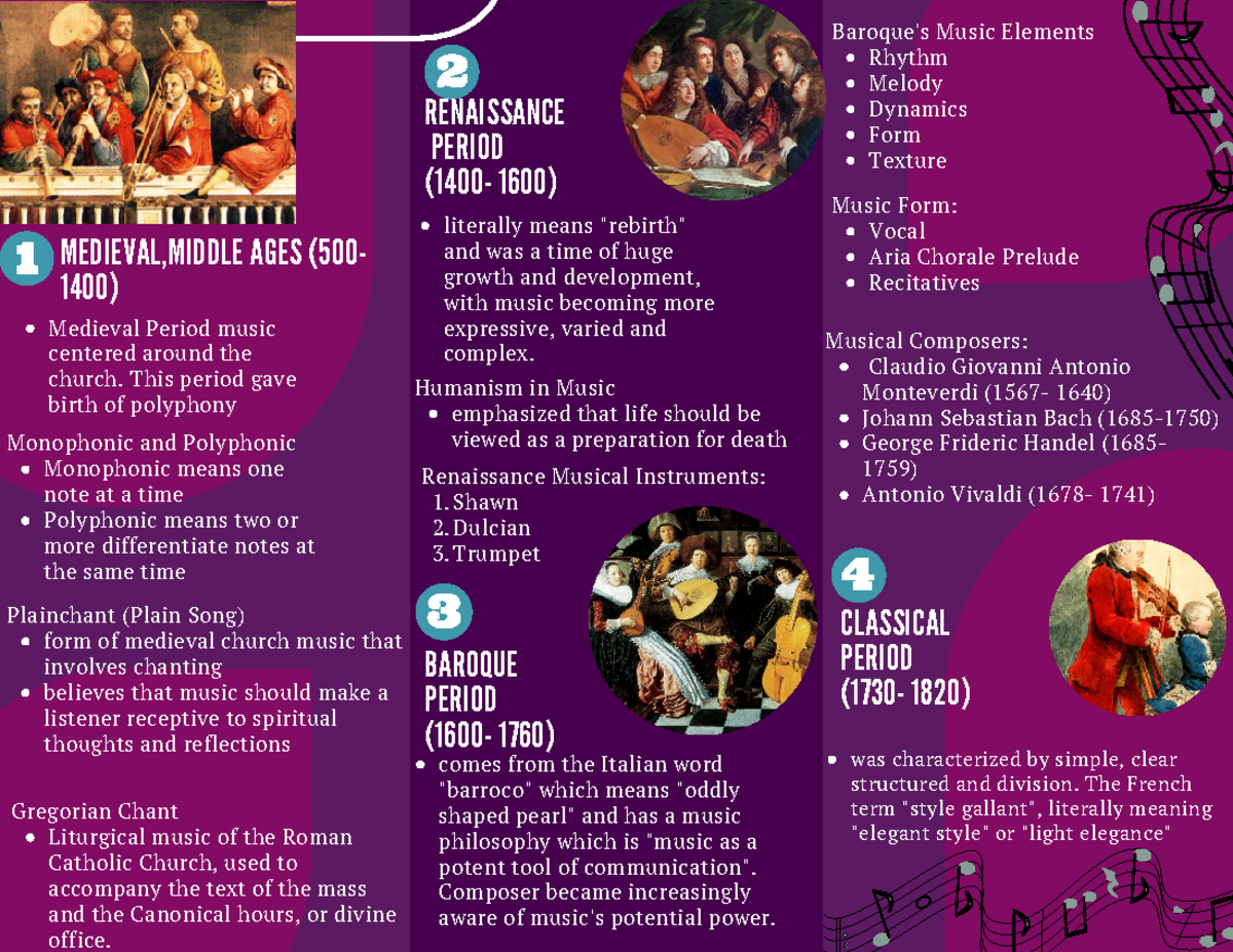 History of music - CLASSICAL PERIOD (1730- 1820) was characterized by ...