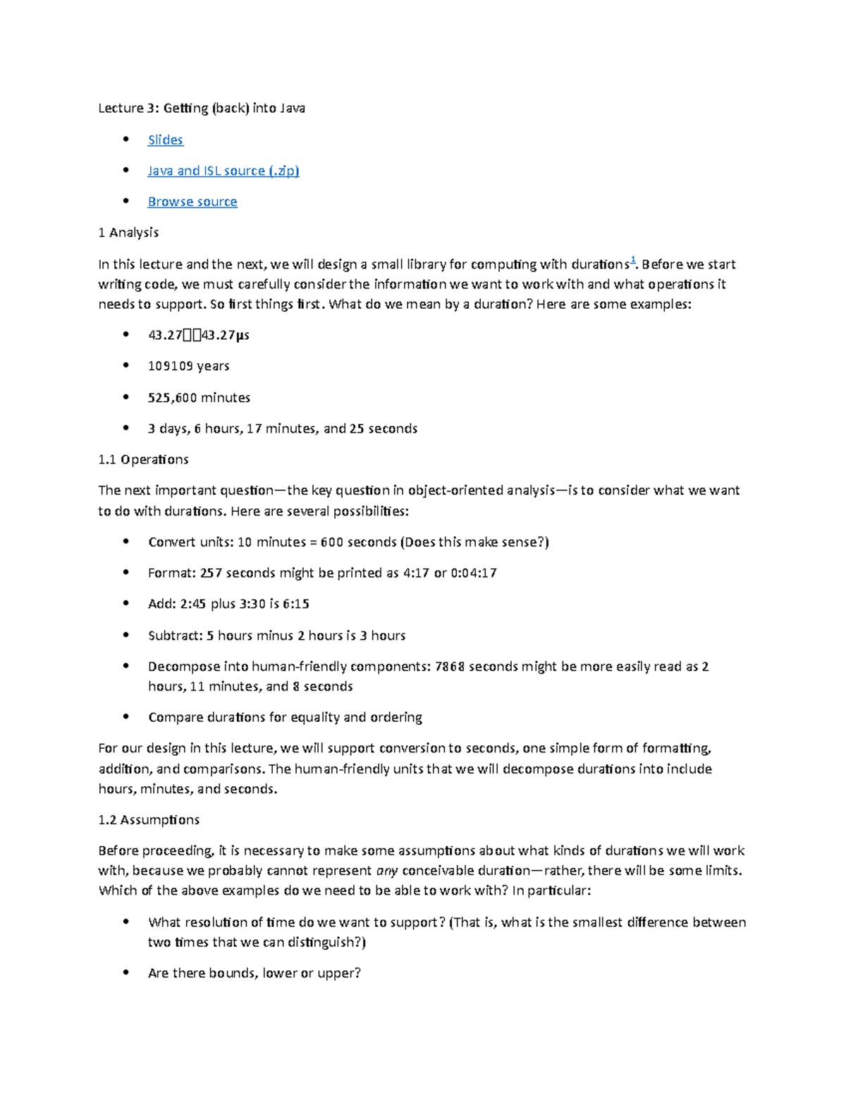 CS 3500 2017 notes 3 - Lecture 3: Getting (back) into Java Slides Java ...