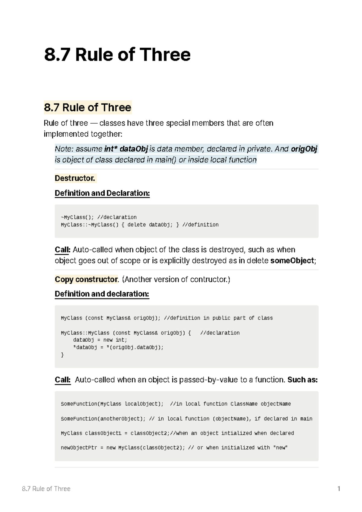 8.7 Rule of three - 8 Rule of Three 8 Rule of Three Rule of three ...